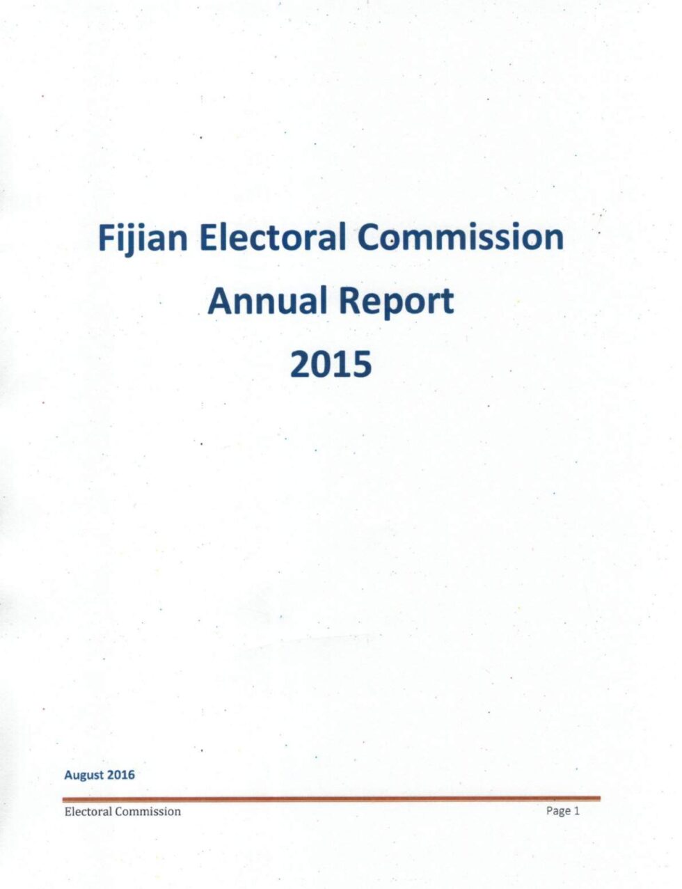 Report 3 | The Electoral Commission Republic Of Fiji